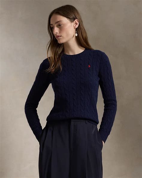 Cable Knit Wool Cashmere Jumper Ralph Lauren® Australia