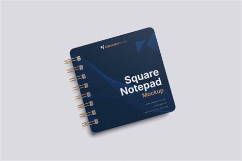 Square Notepad Mockups Product Mockups Ft Notepad And Minibook Envato