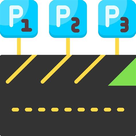 Parking Space Numbering Flat Icon 66669797 Vector Art At Vecteezy