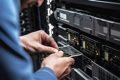 程师检查服务器高清图片下载 正版图片600903963 摄图网