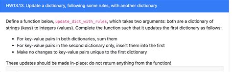 Solved Hw1313 Update A Dictionary Following Some Rules
