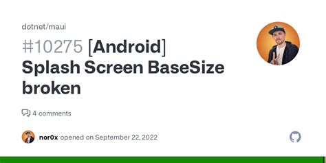 Android Splash Screen BaseSize Broken Issue 10275 Dotnet Maui