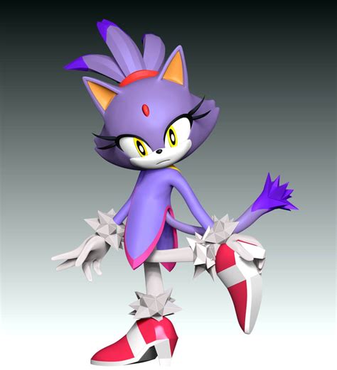 Blaze The Cat Sonic The Hedgehog 3d Model By Lovemodel