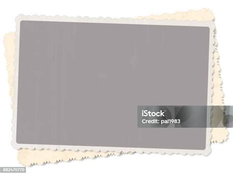 디자인에 대 한 그림자와 흰색 배경에 고립 패턴된 가장자리와 템플릿 두 오래 된 빈티지 사진 벡터 노인에 대한 스톡 벡터 아트