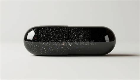 Black Capsule With Sparkling Contents On A Light Background Stock Image Image Of Synthetic
