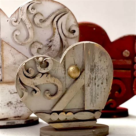 Vintage Rustic Heart Trio Diy Wood Decor The Rust Covered Cottage Llc
