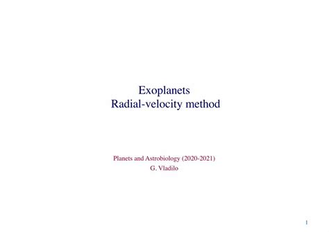 PDF Exoplanets Radial Velocity Method DOKUMEN TIPS