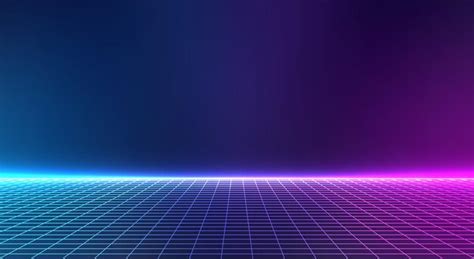 Premium Vector Perspective Grid Abstract Wireframe Landscape