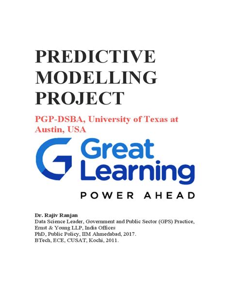 Rajiv Ranjan 19022023 Predictive Modelling Project Report Final