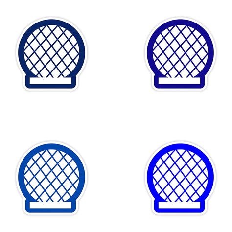 흰색 배경 건물 벡터에 종이 스티커 세트 Ai Eps Uidownload