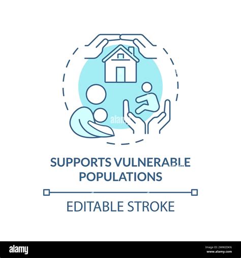 Support Vulnerable Populations Soft Blue Concept Icon Stock Vector Image And Art Alamy