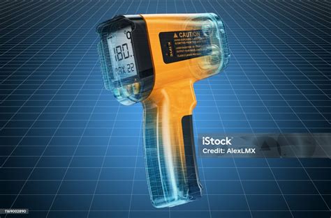 적외선 온도계 청사진의 시각화 3d Cad 모델 3d 렌더링 0명에 대한 스톡 사진 및 기타 이미지 0명 3차원 형태 개념 Istock