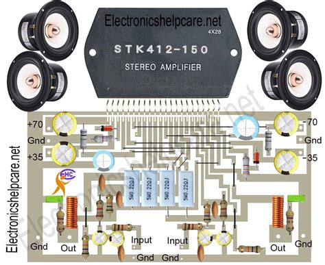 Amplifier Circuit Using Stk412 150 Electronics Help Care
