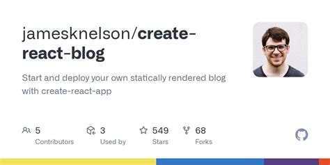 Github Jamesknelsoncreate React Blog Start And Deploy Your Own Statically Rendered Blog With