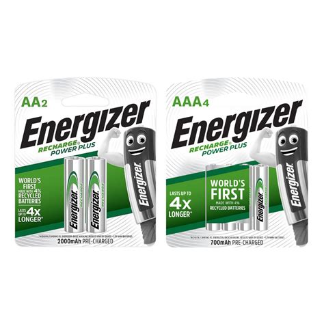 Energizer Recharge Power Plus Rechargeable Batteries Selffix Diy
