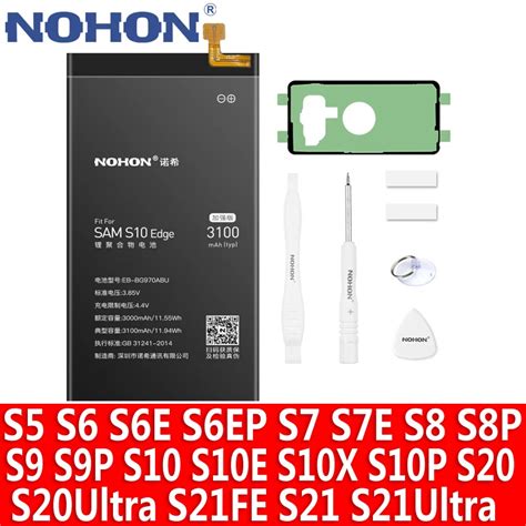 NOHON-Battery-For-Samsung-Galaxy-S10e-S10-edge-S6-S7-S8-Plus-S9-S10x ...