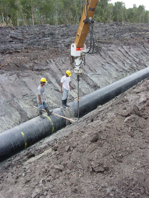 TerraTorque Inc Pipeline Helical Screw Anchors Pipeline In Flood Plain Mozambique Pipeline