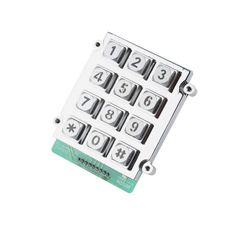 12 Key Vandalproof Ip65 Backlit Numeric Keypad Zinc Alloy Matrix For