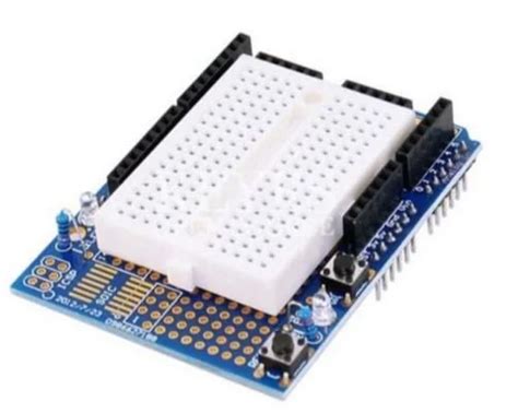 Proto Shield Prototype For Arduino With Mini Breadboard