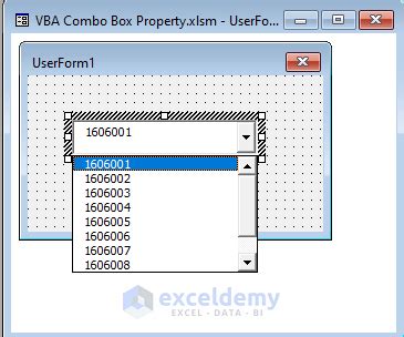 Excel VBA ComboBox Important Properties