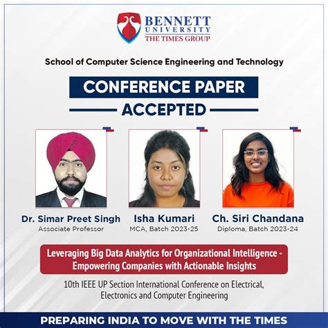 Bennett University Paper On Big Data Analytics For Organizational Intelligence School Of Cset