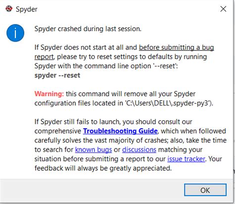 Spyder Crashed During Last Session · Issue 7345 · Spyder Idespyder