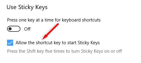 How To Turn Off Sticky Keys In Windows