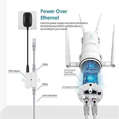 WAVLINK AC Outdoor WiFi Extender Weatherproof Wireless Access Point With PoE Dual Band