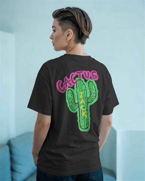 Travis Scott Cactus Jack Oversized Black Tshirt Nitorious Atelier