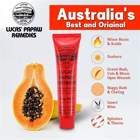 2pcs Lucas Papaw Ointment Antibacterial Ointment Lip Balm Burn