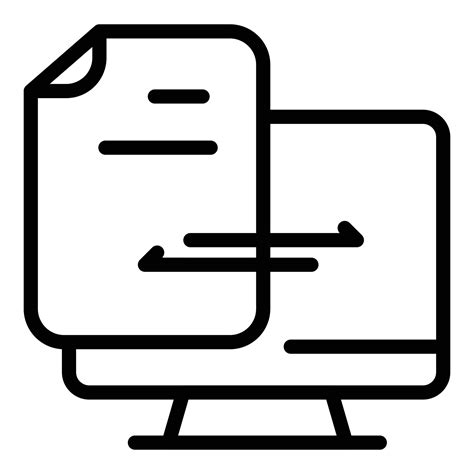 Document Backup Icon Outline Style Vector Art At Vecteezy