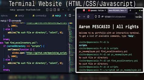 Asmr Programming Terminal Website Portfolio Ls Cd Pwd Commands