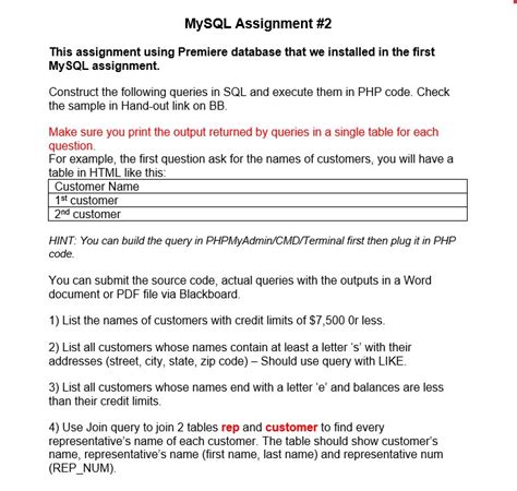 Mysql Assignment 2 This Assignment Using Premiere