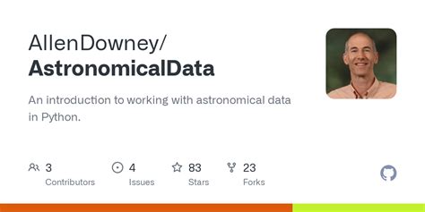 Github Allendowneyastronomicaldata An Introduction To Working With Astronomical Data In Python