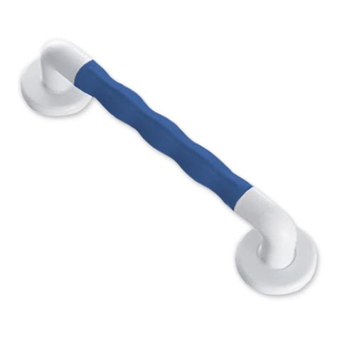 Natural Grip Plastic Grab Rail White 60cm Blue 30cm From Essential Aids