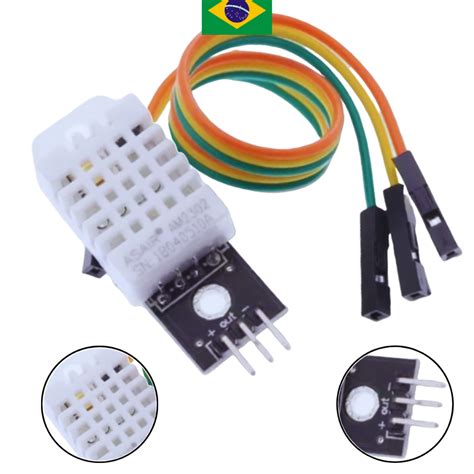 sensor de temperatura e umidade dht22 para arduino e pic shopee brasil