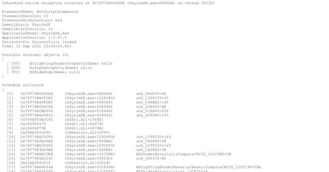 Crashing Help And Net Framework Crash Log Understanding Skyrimmods