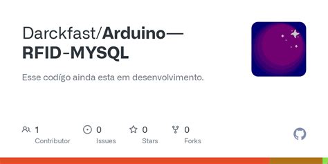 Github Darckfastarduino Rfid Mysql Esse Codígo Ainda Esta Em
