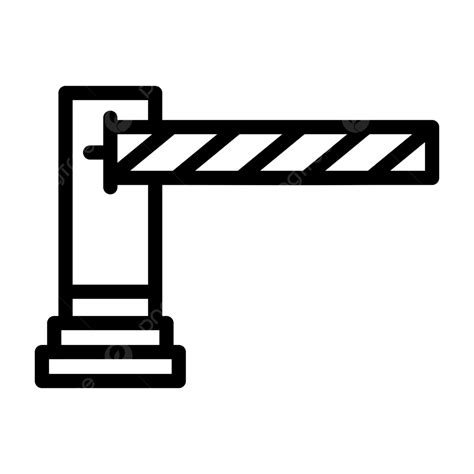 Parking Barrier Line Icon Vector Parking Barrier Icon Barrier Car Png And Vector With