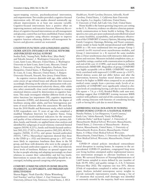 Pdf Comfort Communication In Home Health Feasibility Acceptability And Preliminary