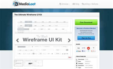 Some Free UI Wireframe Kits Master Script