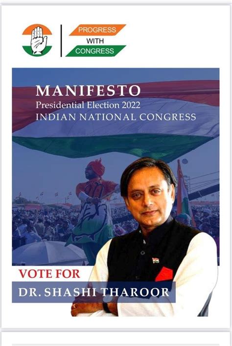 Congress Presidential Candidate Shashi Tharoors Manifesto For The