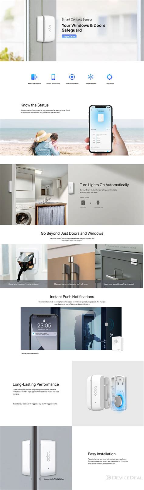 Tp Link Tapo T110 Tapo Smart Contact Sensor Devicedeal