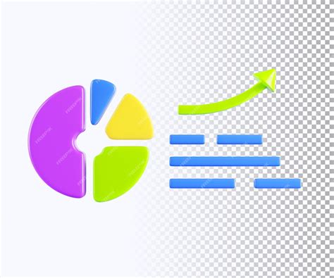 Premium Psd Isometric Infographic Chart Pie Diagram With Arrow Up For Digital Presentation Of