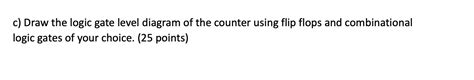 Solved C Draw The Logic Gate Level Diagram Of The Counter Chegg Com