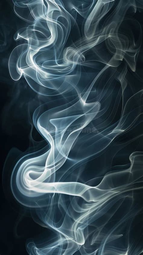 Elegant Monochrome Swirling Smoke Patterns For Sophisticated And Mystical Background Stock