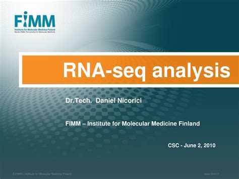 PPT RNA Seq Analysis PowerPoint Presentation Free Download ID 762481