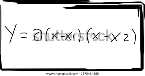 Determine Quadratic Function Equation Intersection Point Stock Vector Royalty Free
