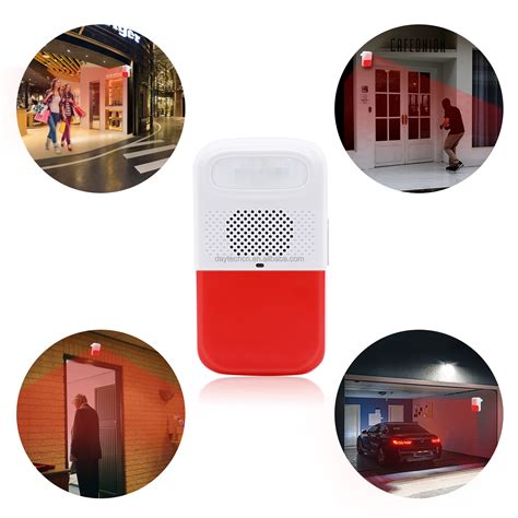 Daytech Sl10 Ip44 Motion Sensor Sound Alarm With Rf Remote 129db Motion Sensor Alarms Lamp Buy