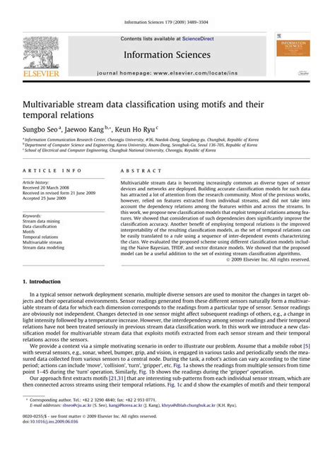 pdf multivariable stream data classification using motifs and their